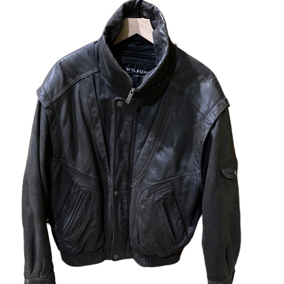 Wilsons Leather | Jackets & Coats | Vintage Mens Black Wilsons Leather ...